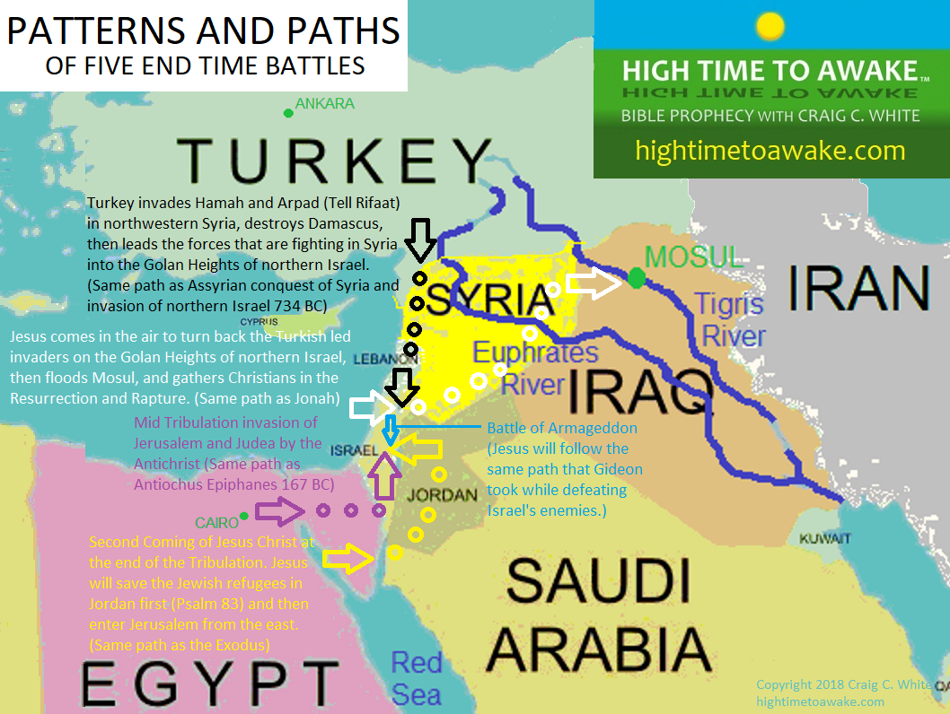 Patterns and Paths map of five end time battles – High Time to Awake